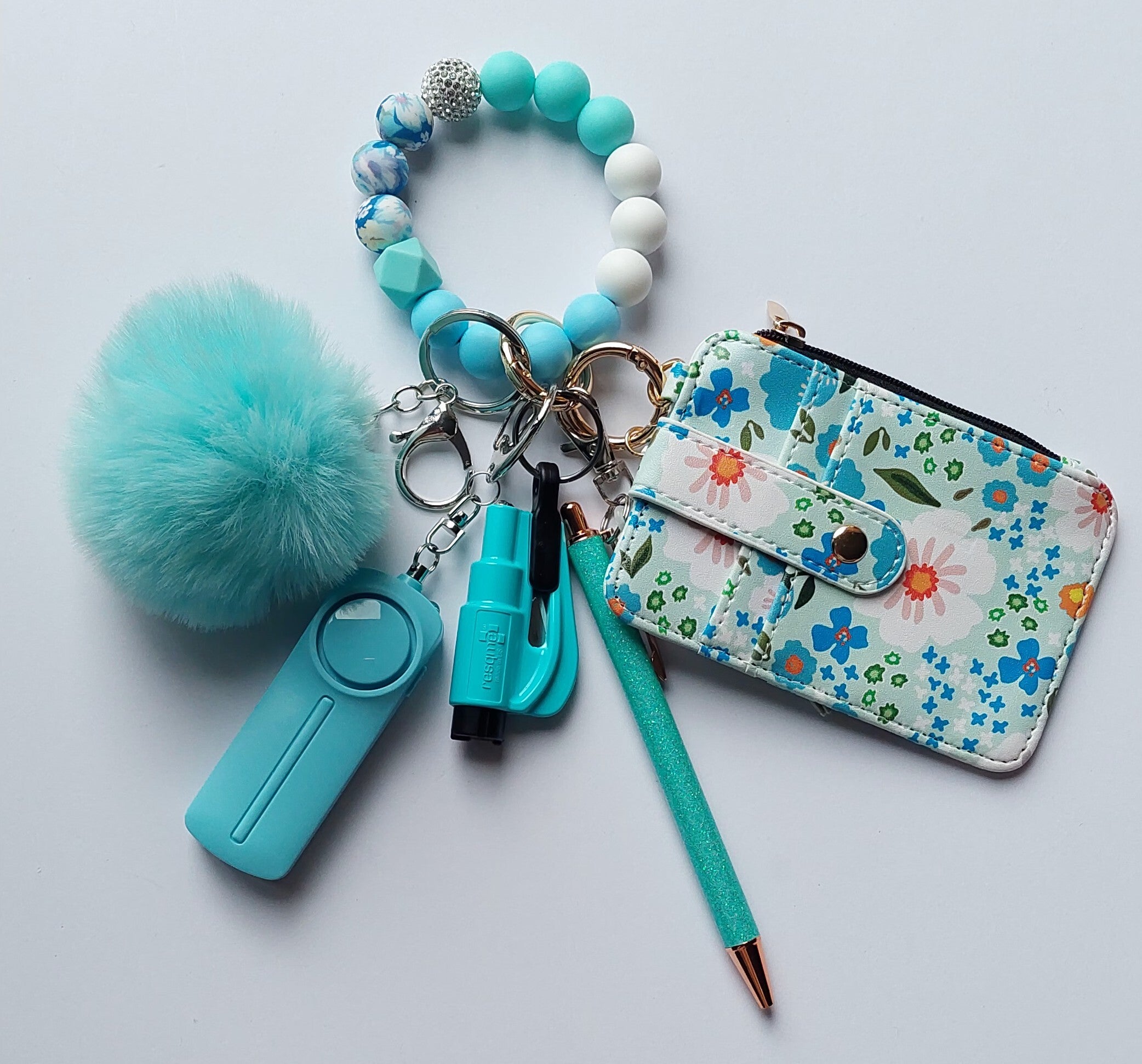 *NEW* Blue Floral Safety Keychain | Intrepid Safety