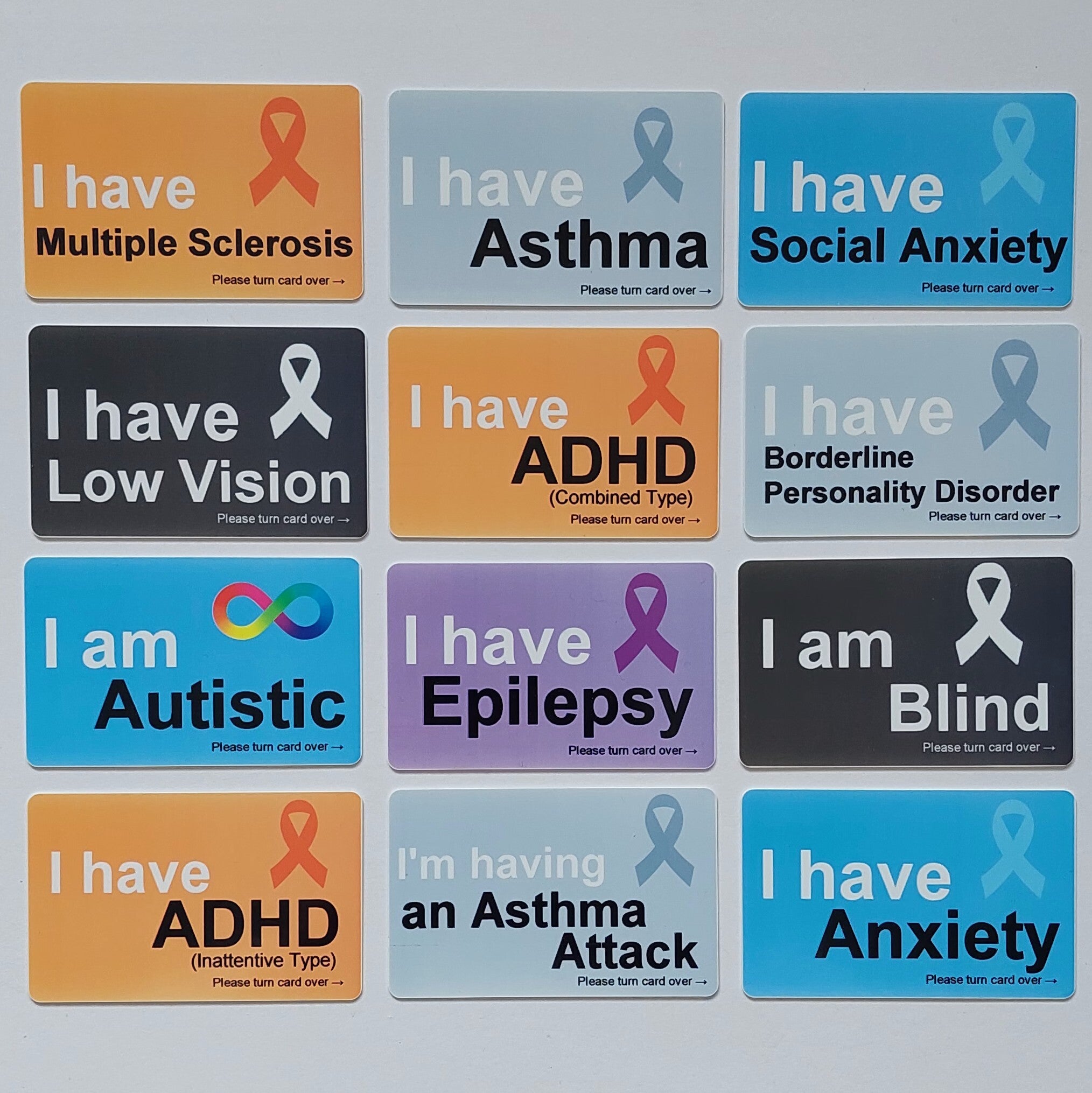 Medical Condition Cards (FLAWED CARDS - SEE ITEM DESCRIPTION ...